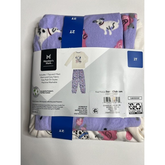 Member's Mark | Pajamas | Members Mark Toddler Girls 2 Piece Pajama Set ...